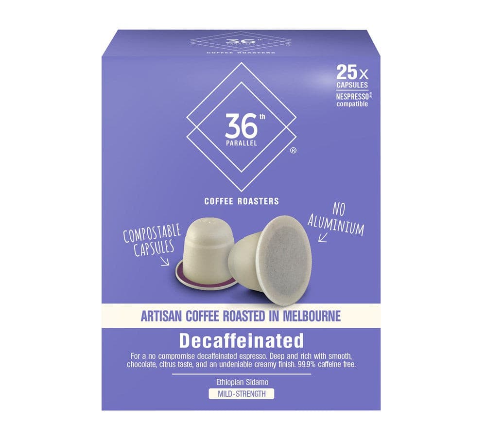 36P Decaffeinated - 25 Nespresso® Compostable Compatible Capsules ...