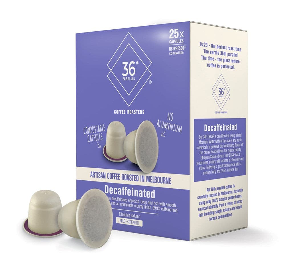 36P Decaffeinated - 25 Nespresso® Compostable Compatible Capsules ...